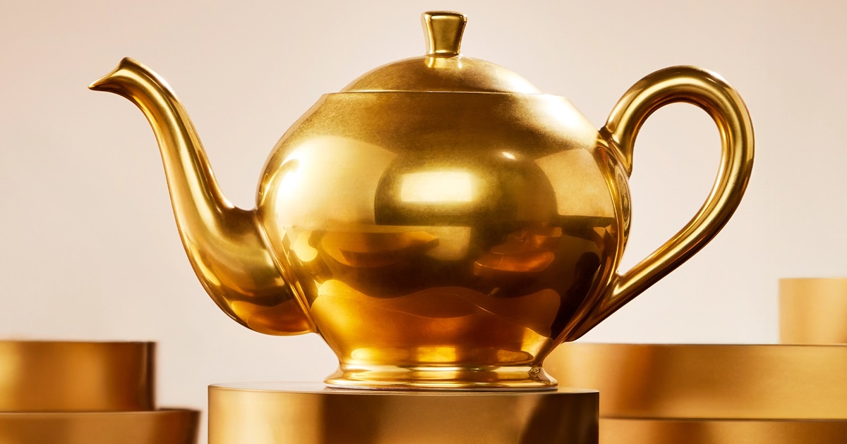 Glamour Teapot in Gold (450ml) | TWG Tea