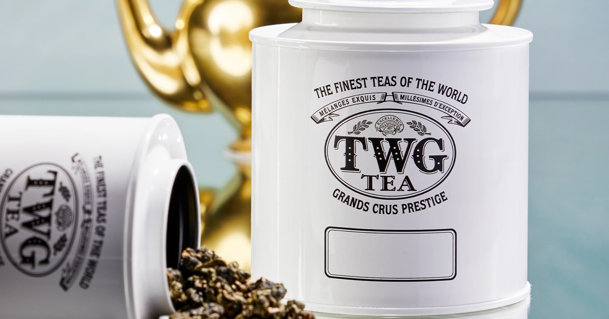 Saturn Tea Tin in White (100g) | TWG Tea