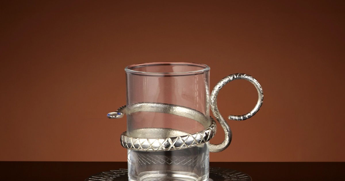 Sahara Teacup and Saucer with Silver Plating | TWG Tea