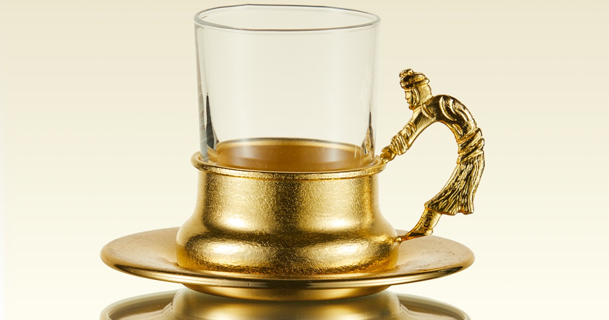 Emir Teacup and Saucer with Gold Plating | TWG Tea