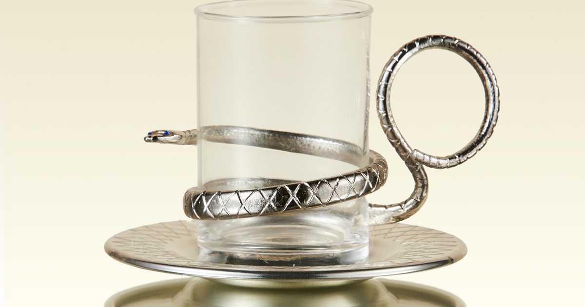 Sahara Teacup and Saucer with Silver Plating | TWG Tea