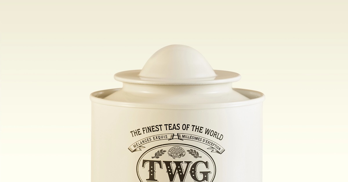 Saturn Tea Tin in White (100g) | TWG Tea