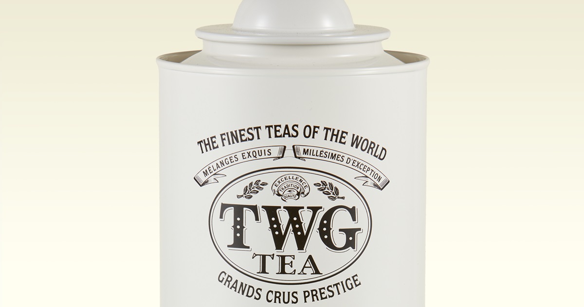 Saturn Tea Tin in White (250g) | TWG Tea