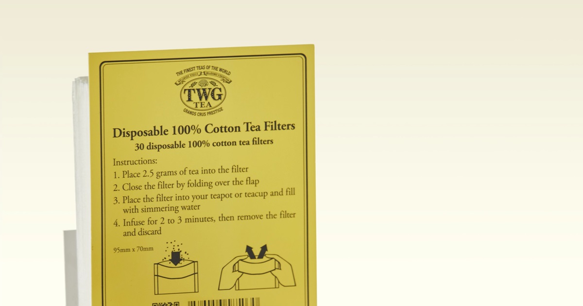 Disposable Cotton Tea Filter (pack of 30 pieces) | TWG Tea